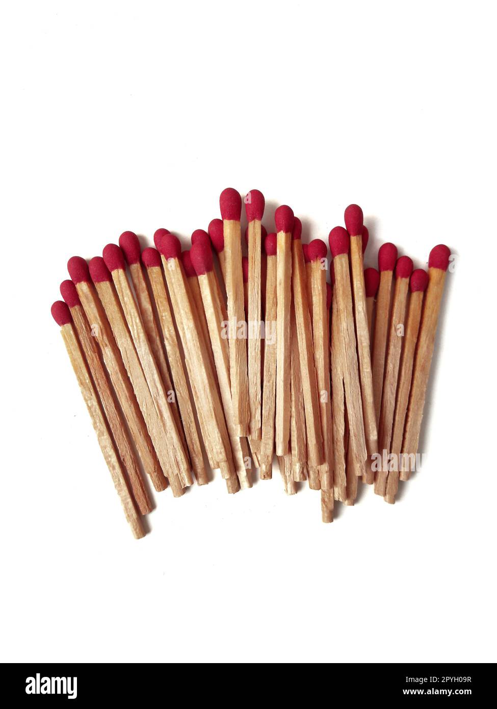 Bright red wooden matches as isolated on a white background Stock Photo ...