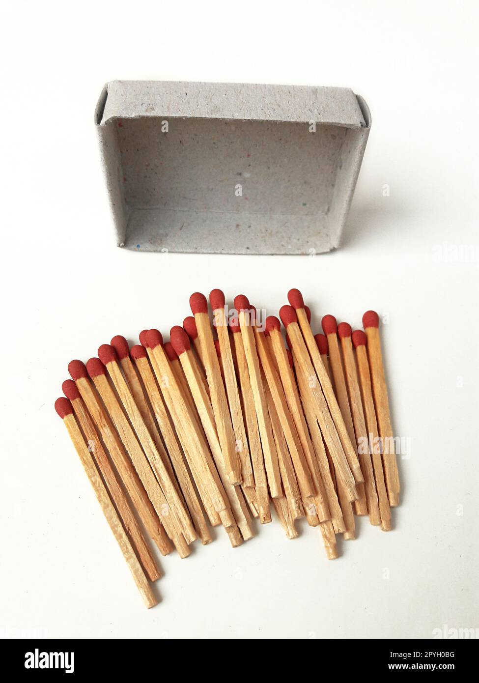 Bright red wooden matches as isolated on a white background Stock Photo ...
