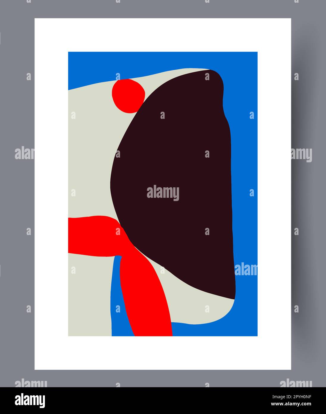 Abstract figures surrealistic objects wall art print. Printable minimal ...