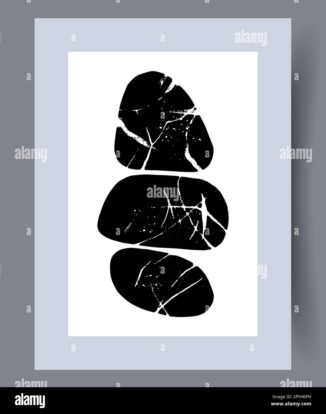 Abstract figures stellar night wall art print. Wall artwork for ...