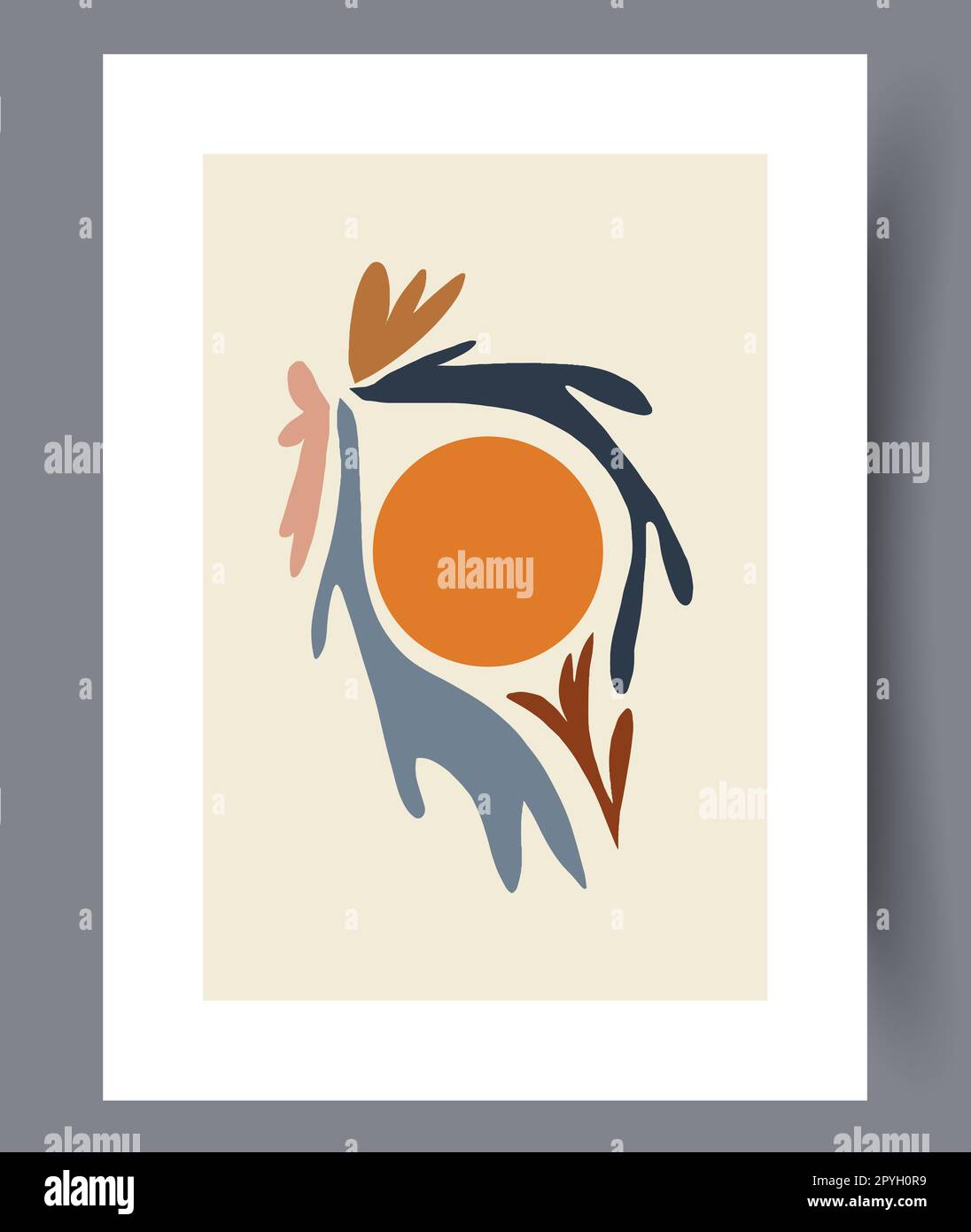 Abstract figures bohemian awareness wall art print. Printable minimal ...