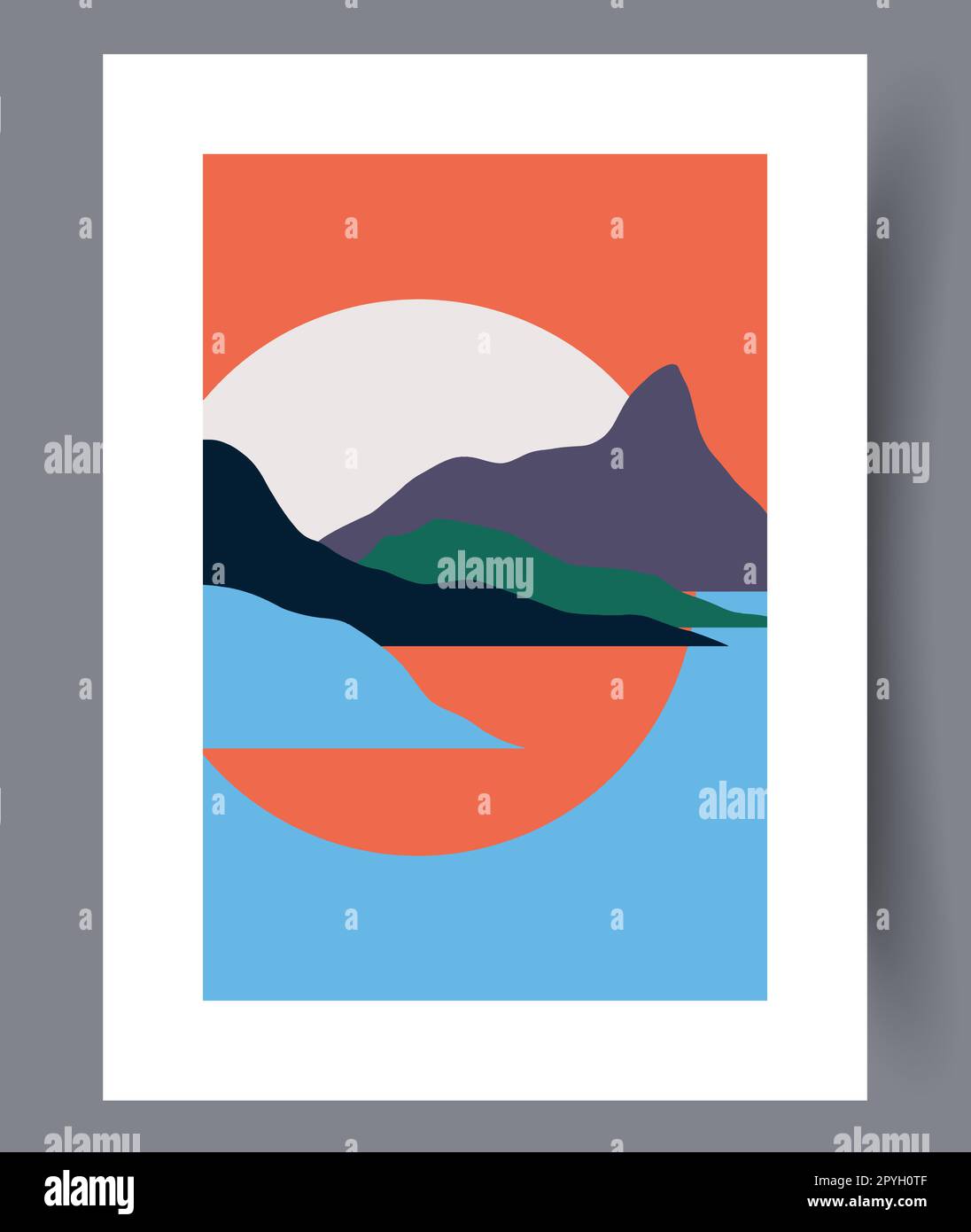 Landscape morning solar sunrise wall art print. Wall artwork for ...