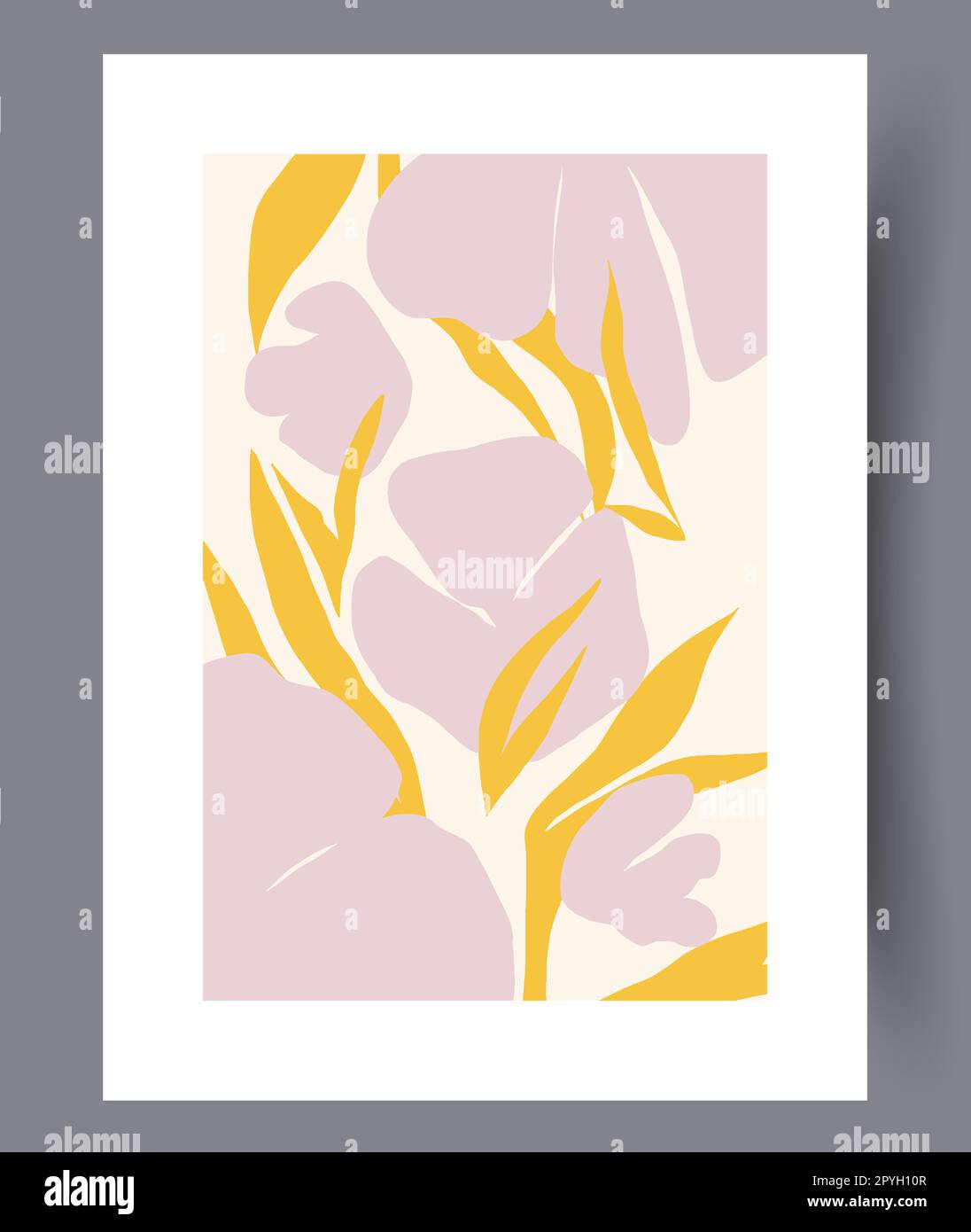 Still life leave blooming plants wall art print. Wall artwork for ...