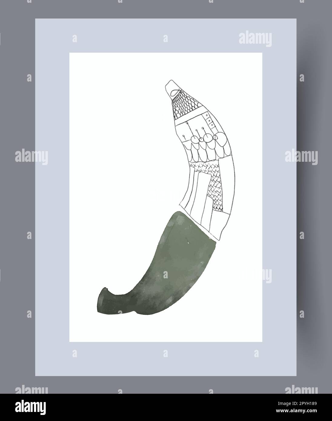 Abstract banana aesthetic rethinking wall art print. Wall artwork for ...