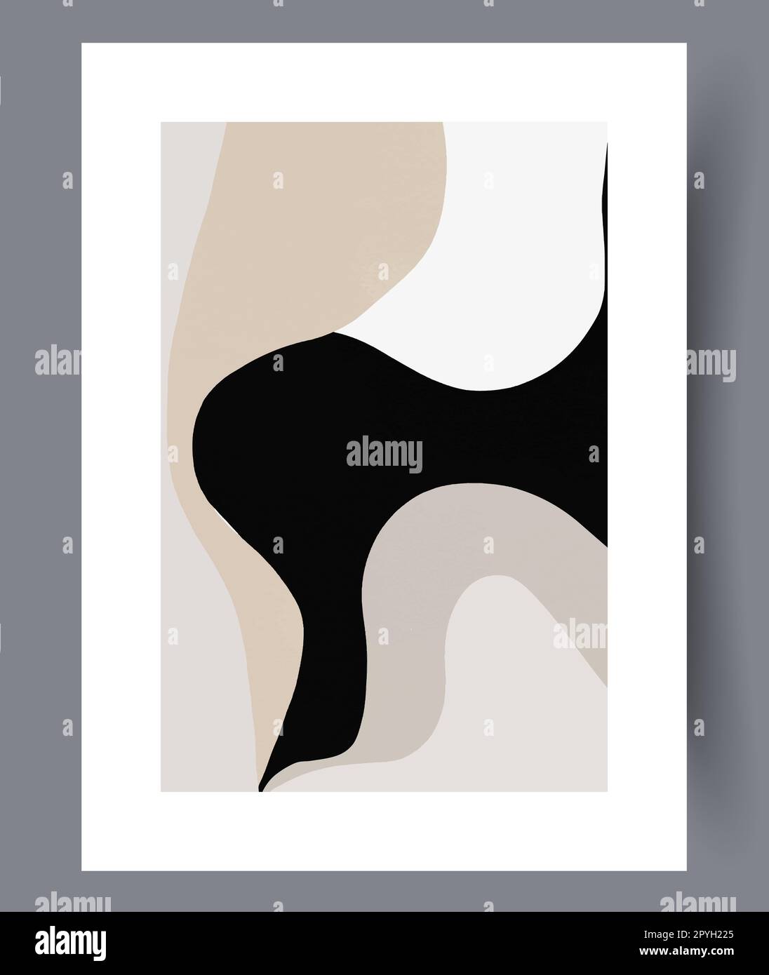Abstract tracery chaotic drawing wall art print. Contemporary ...