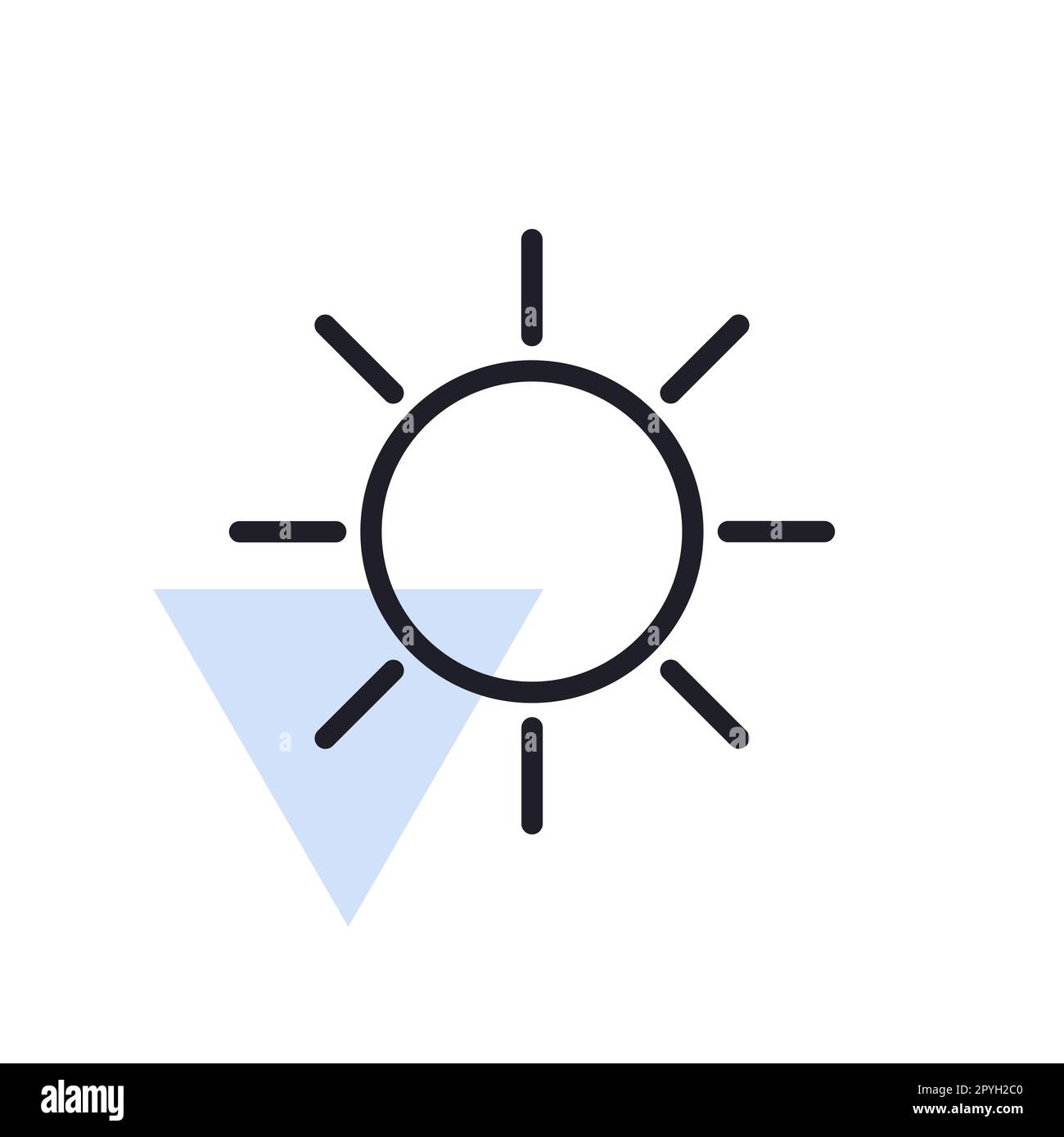Sun vector icon. Symbol of the good weather. Meteorology sign. Graph ...