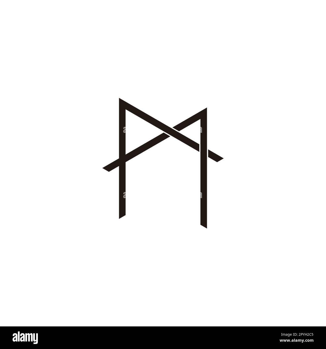 Letter A and M line geometric symbol simple logo vector Stock Vector ...