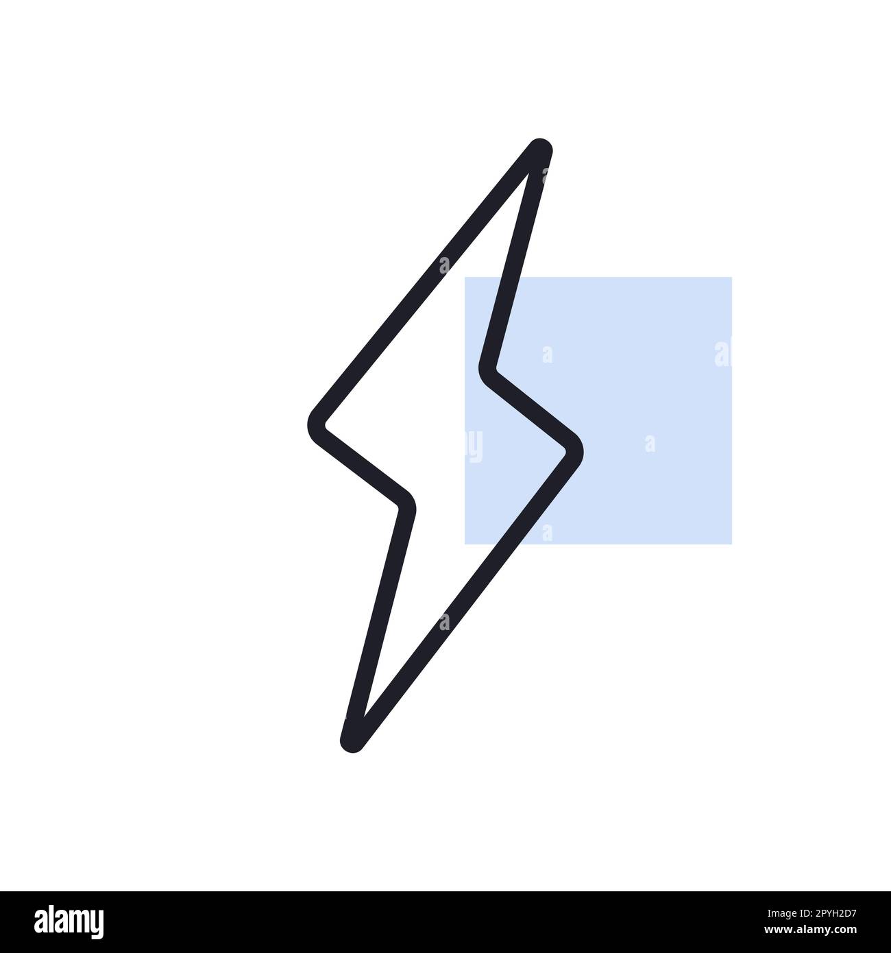 Lightning vector icon. Meteorology sign. Graph symbol for travel ...