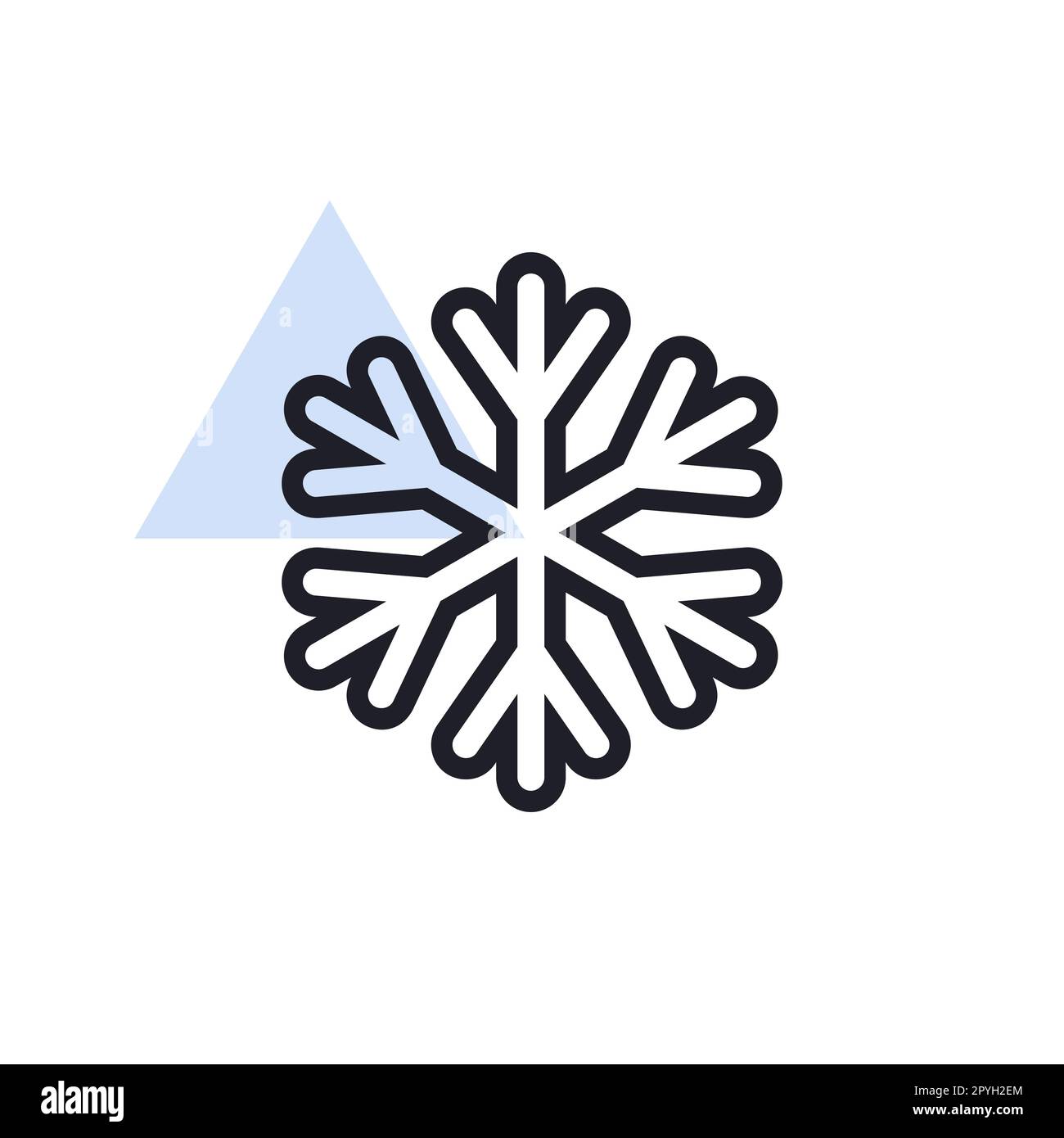 Snowflakes vector icon. Meteorology sign. Graph symbol for travel ...