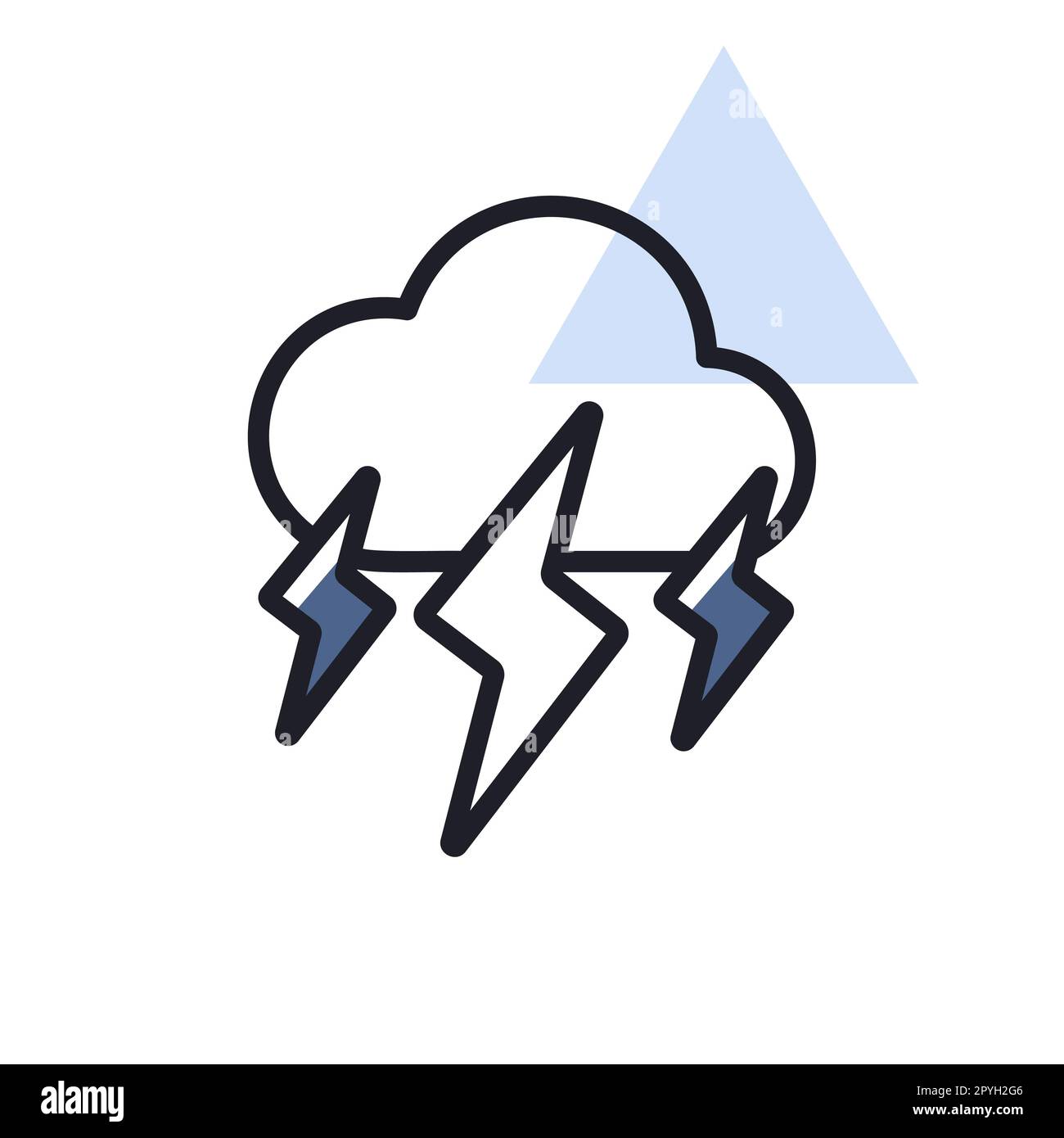Storm cloud vector icon. Rainstorm symbol. Meteorology sign. Graph ...