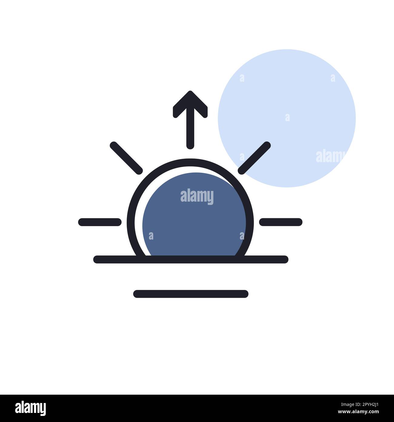 Sunrise vector icon. Meteorology sign. Graph symbol for travel, tourism ...