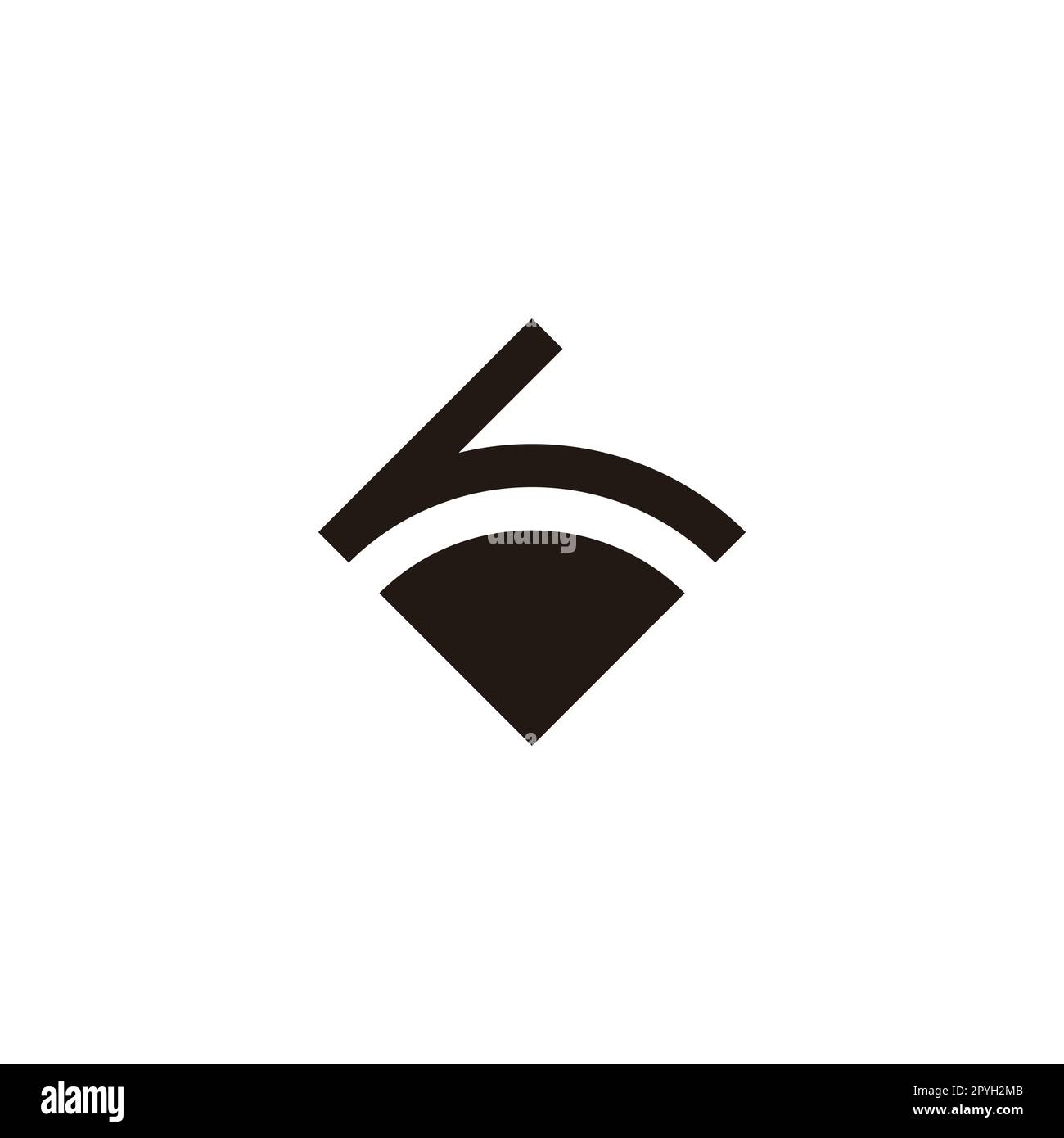Letter h diamond geometric symbol simple logo vector Stock Vector Image ...