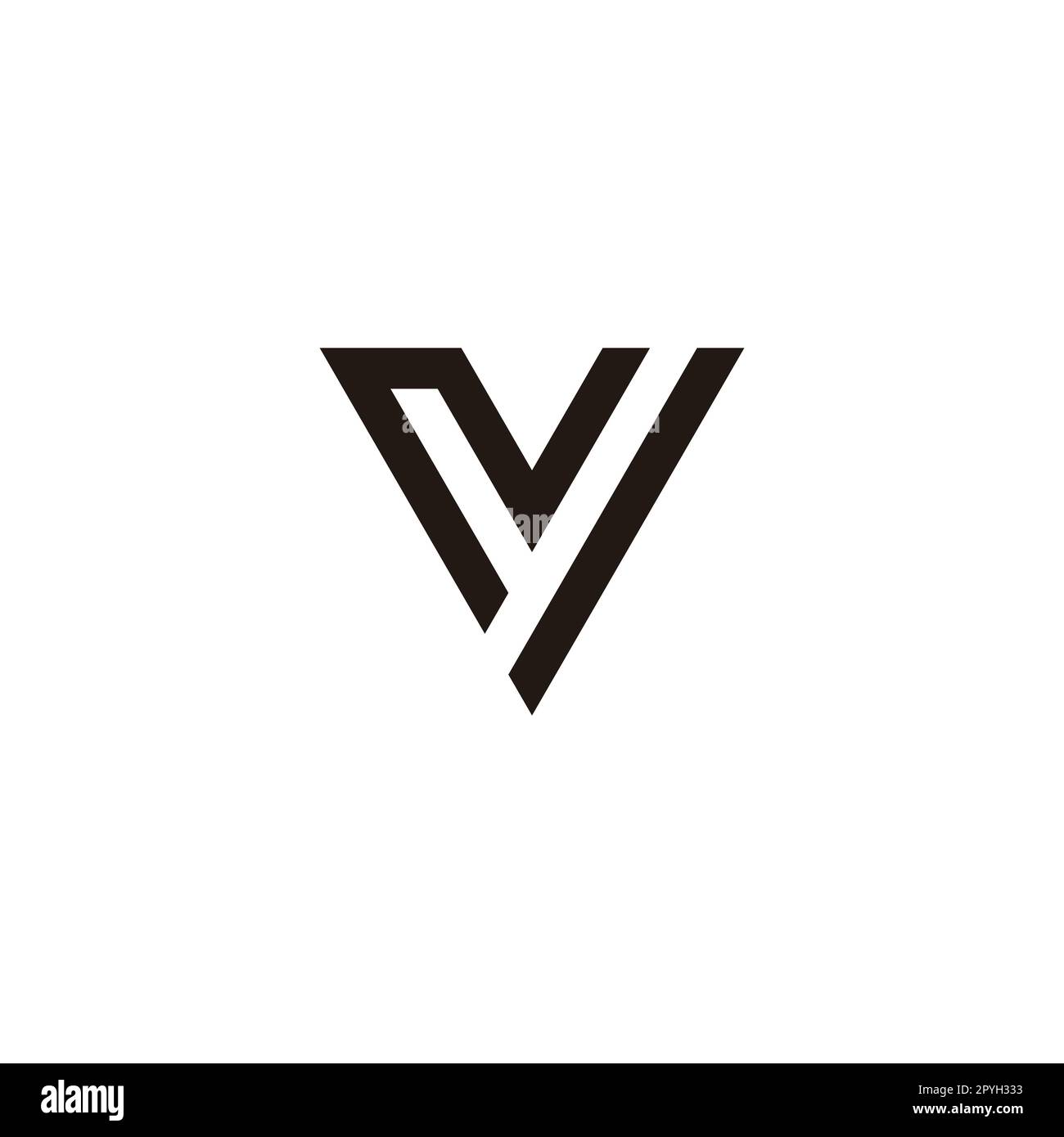 Letter Ny line geometric symbol simple logo vector Stock Vector Image ...