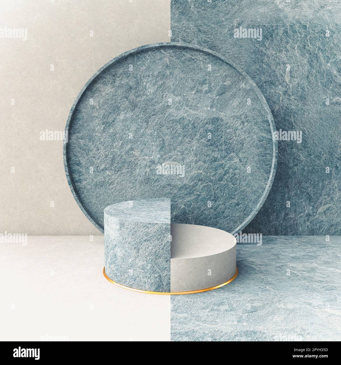 podium with circular geometric shapes Stock Photo - Alamy