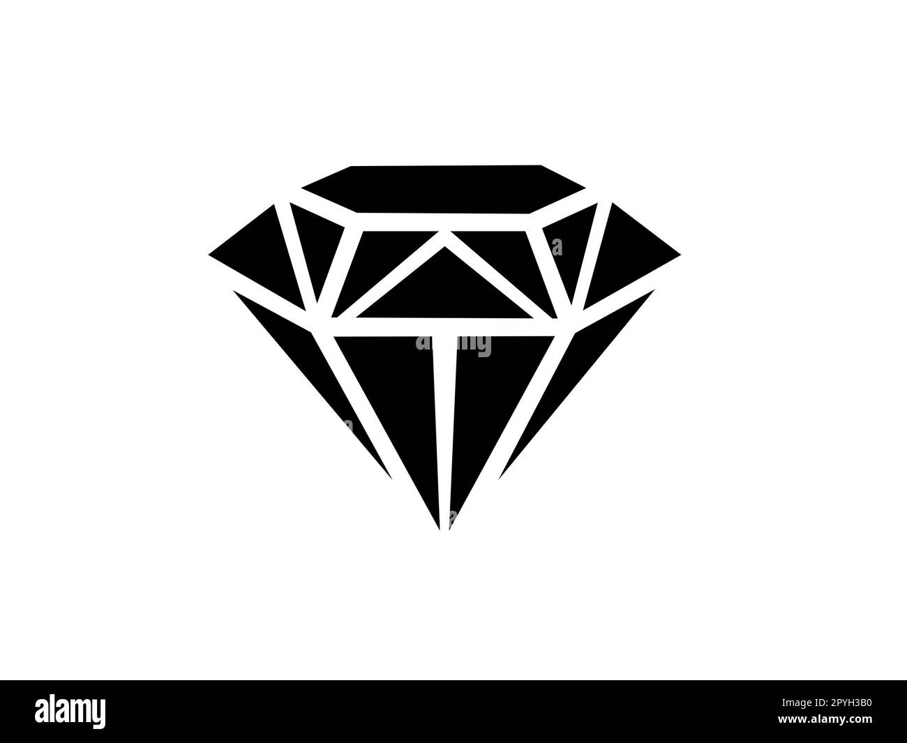 diamonds in a flat style. Abstract black diamond collection icons ...