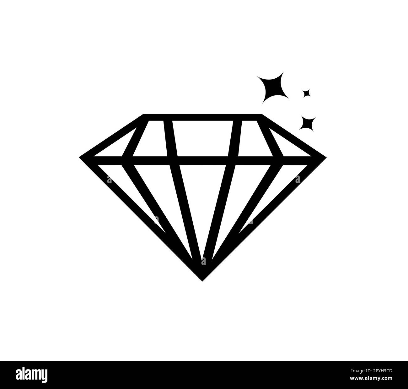 diamonds in a flat style. Abstract black diamond collection icons ...