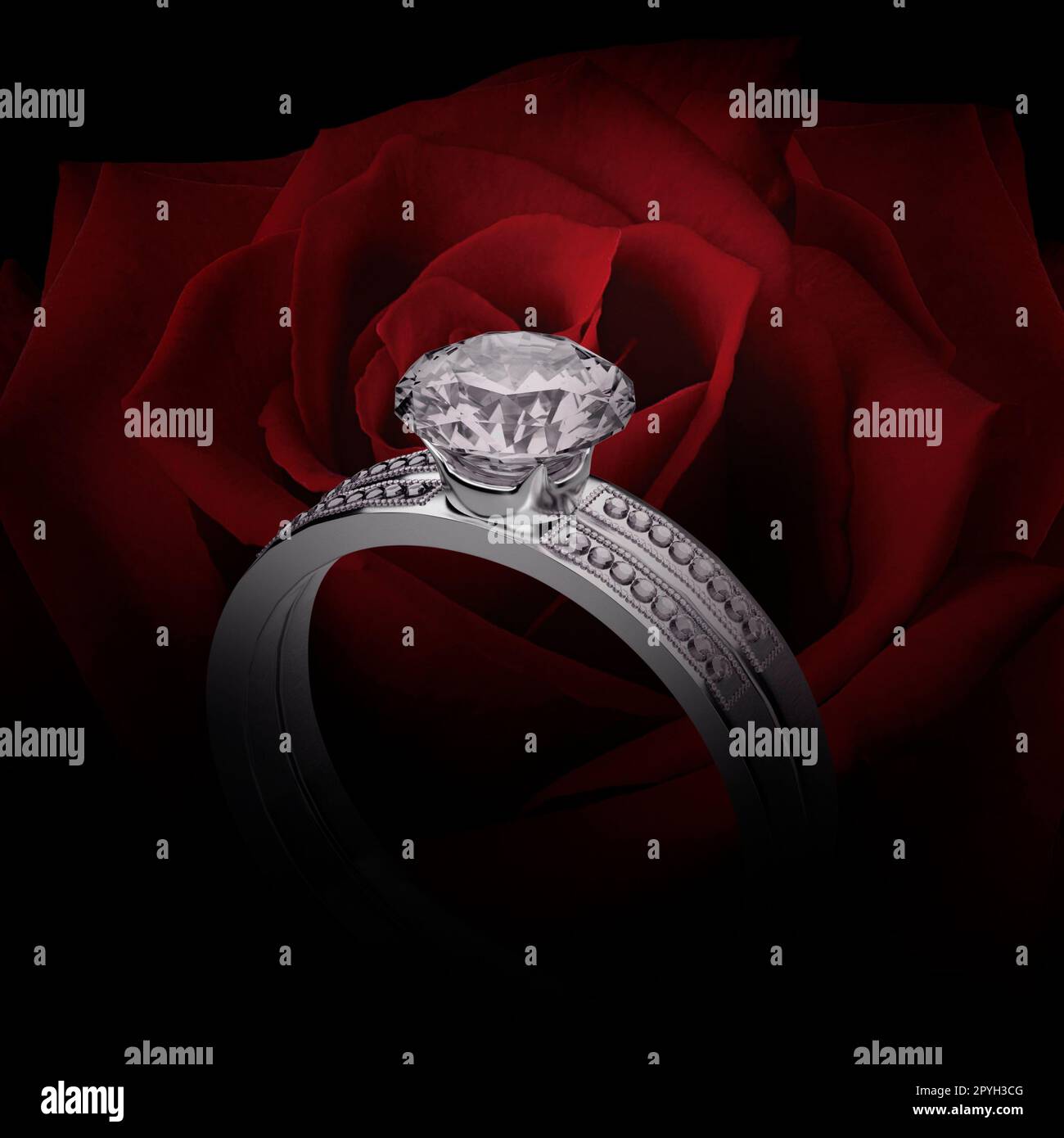 Rose gold engagement ring hi-res stock photography and images - Alamy