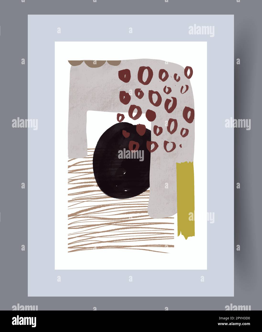 Abstract spots bohemian surrealism wall art print. Printable minimal ...