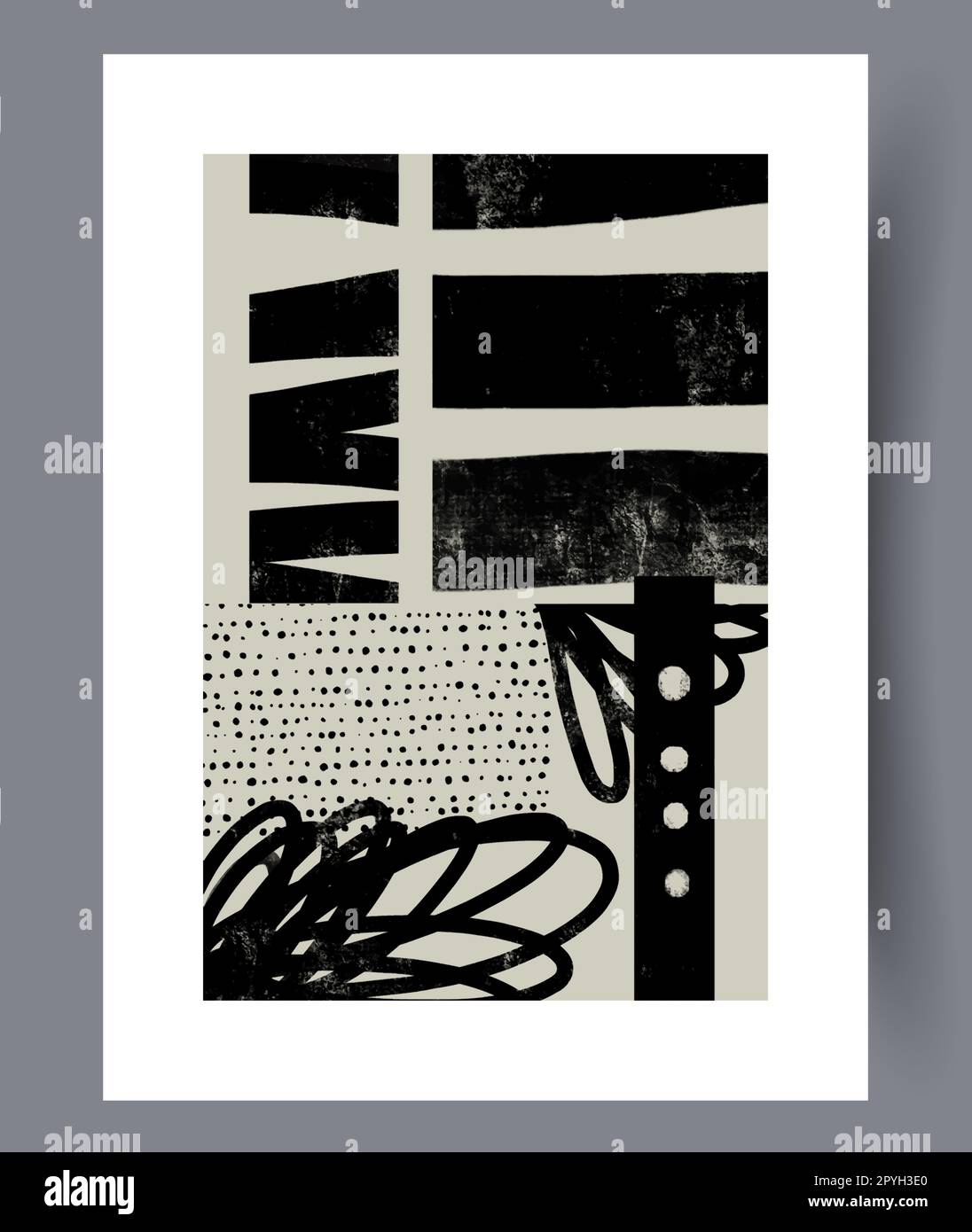 Abstract figures creative chaos wall art print. Wall artwork for ...