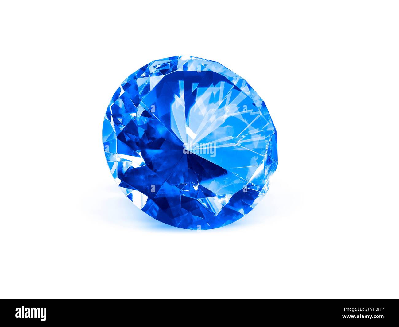 Dazzling diamond blue on white background Stock Photo - Alamy
