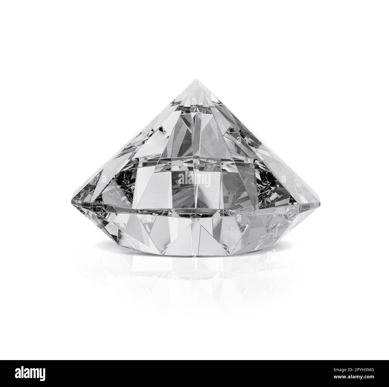 Dazzling diamond on white background. 3d render Stock Photo - Alamy