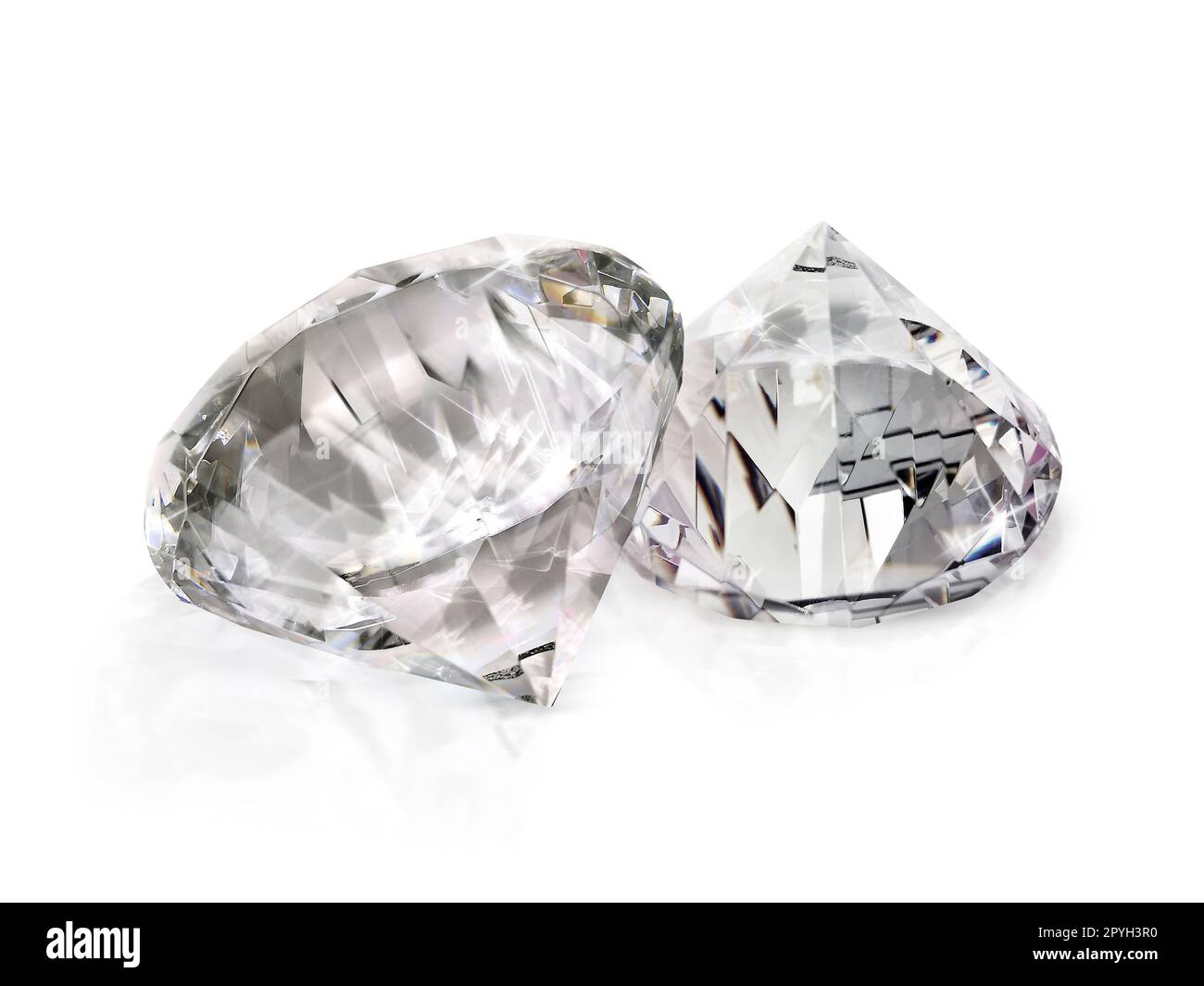 Dazzling diamond on white background Stock Photo - Alamy