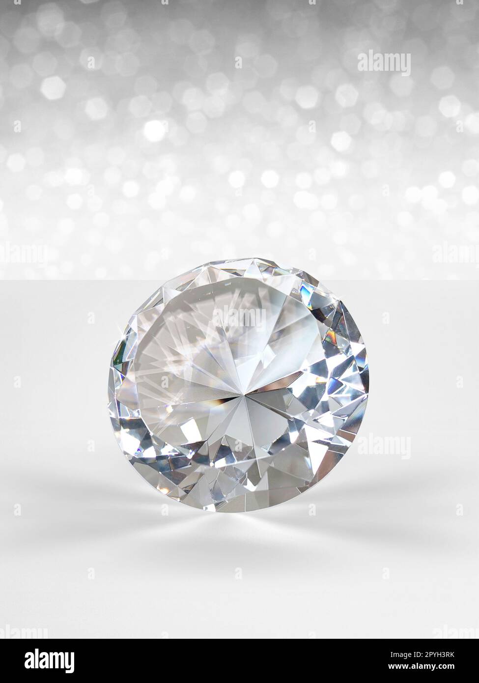 Diamonds of placed on white shining bokeh background. concept for ...