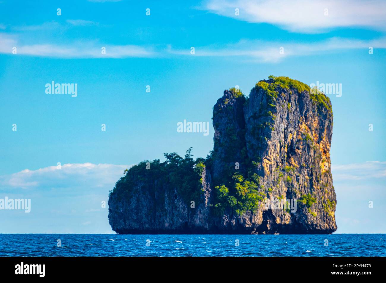 Rock that looks like a boot Koh Phi Phi Thailand Stock Photo - Alamy