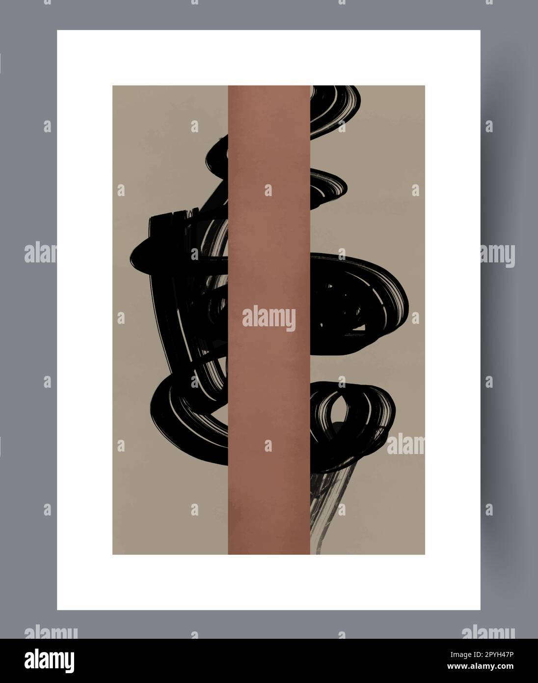 Abstract geometry aesthetic wall art print Stock Photo - Alamy