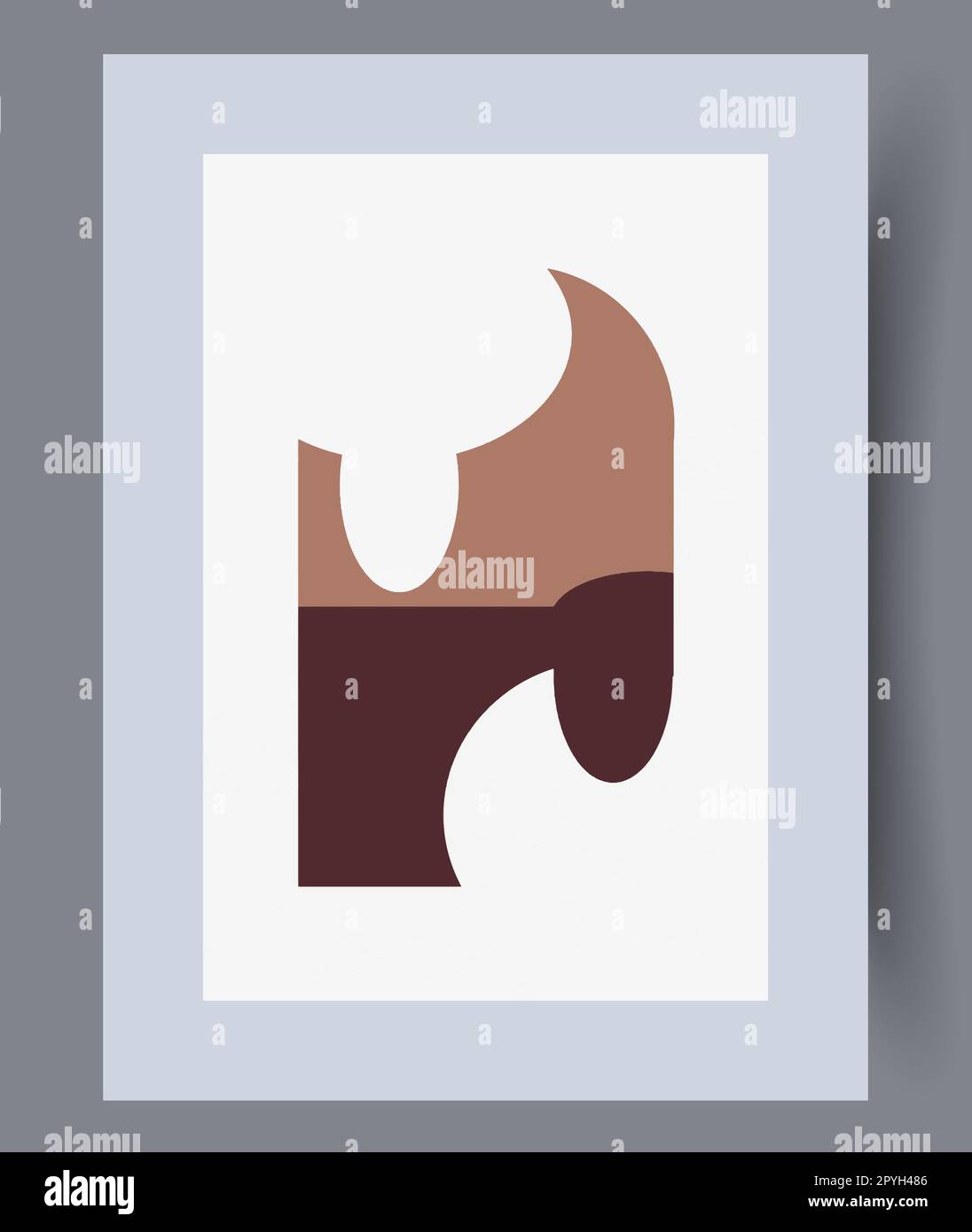 Abstract form minimalistic sketch wall art print Stock Photo - Alamy