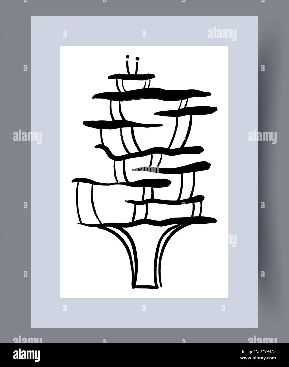 Abstract tracery aesthetic template wall art print Stock Photo - Alamy
