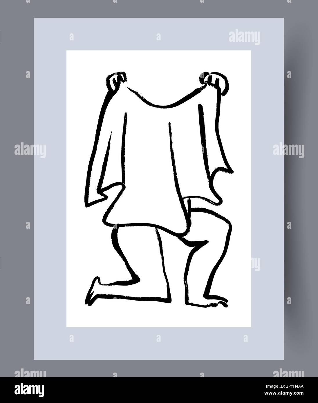 Portrait human anonymous screen wall art print. Wall artwork for ...