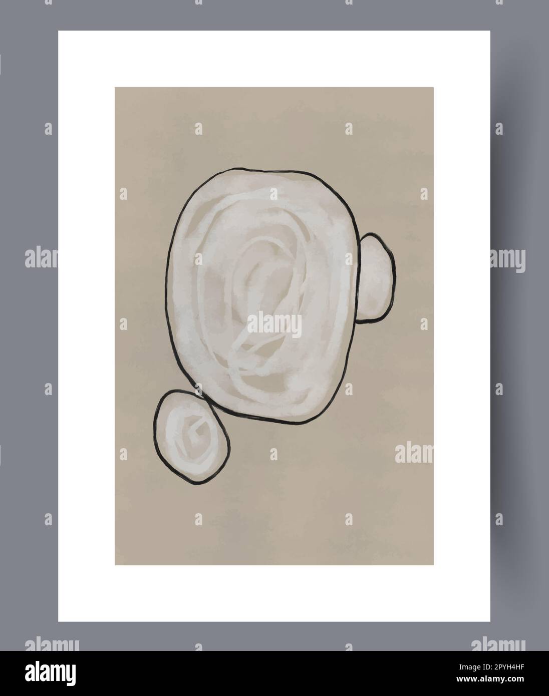 Abstract shapes artistic imagination wall art print. Contemporary ...