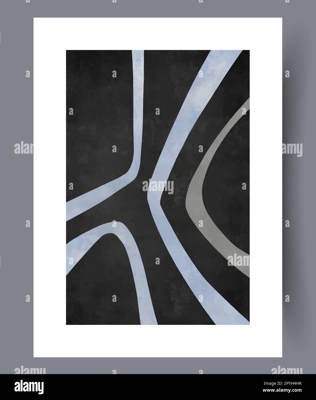 Abstract stripes nordic template wall art print. Wall artwork for ...