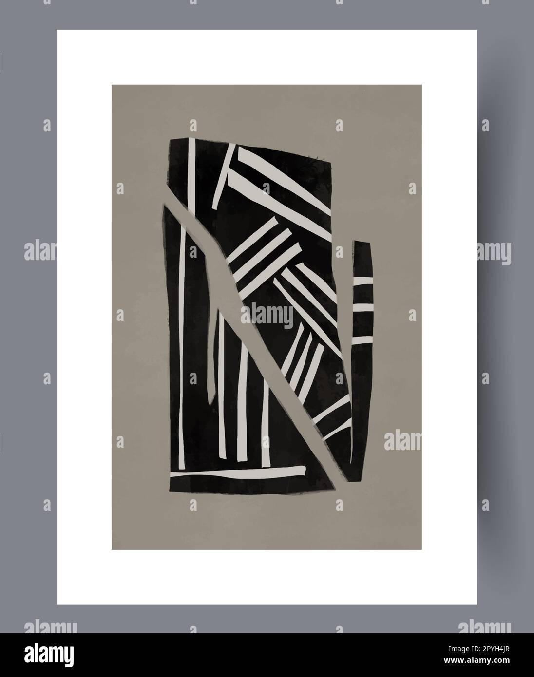 Abstract postmodernism chaotic figures wall art print. Wall artwork for ...