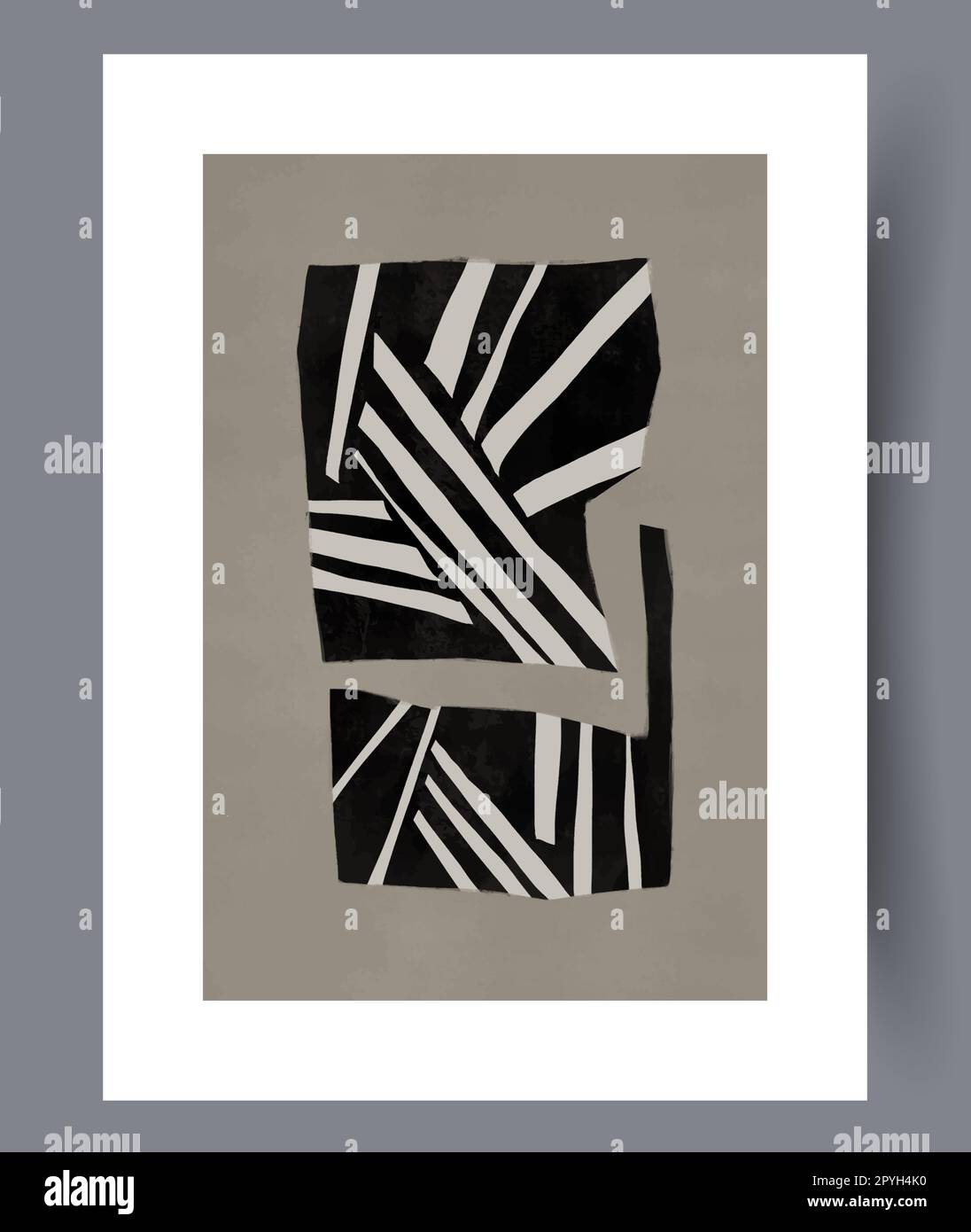 Abstract chaos experimental lines wall art print. Printable minimal ...