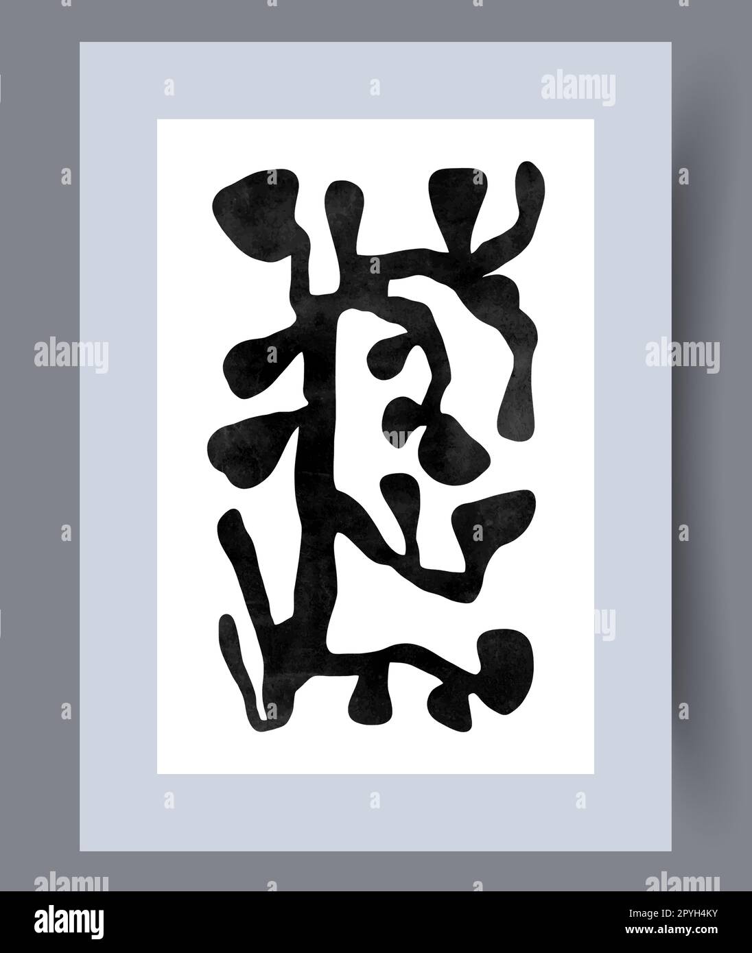 Abstract blot artistic postmodernism wall art print. Wall artwork for ...