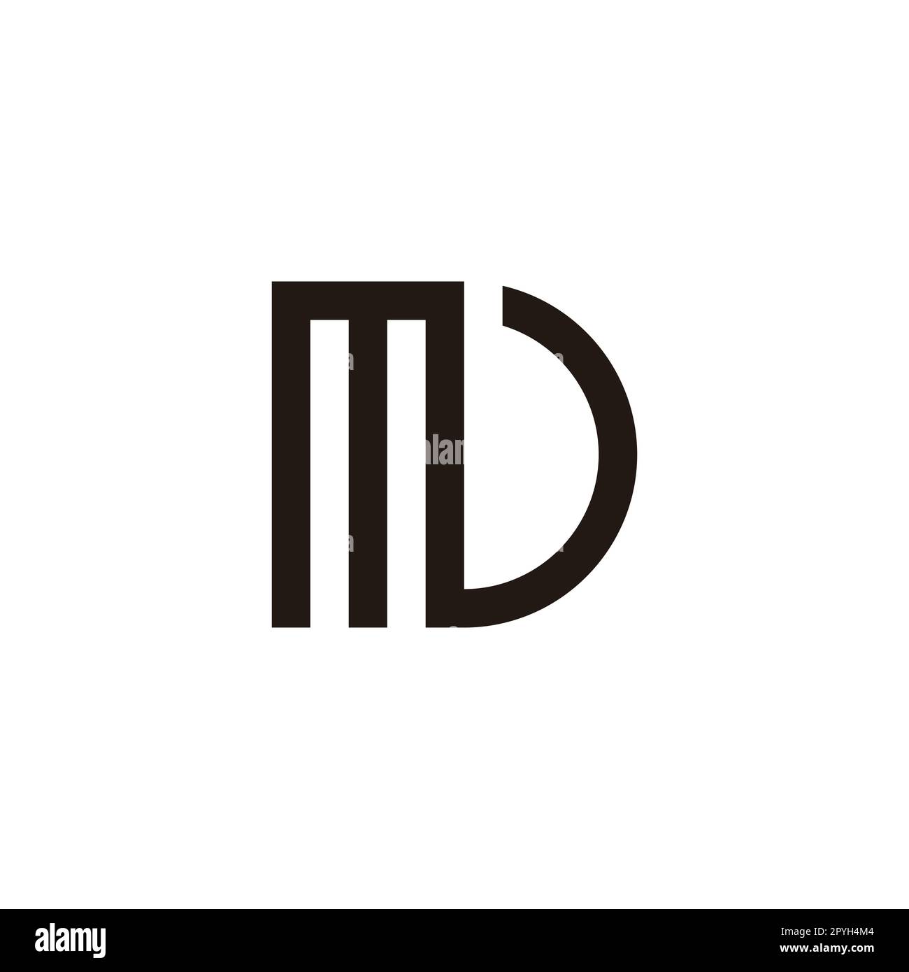 Letter MD connect, D geometric symbol simple logo vector Stock Vector ...