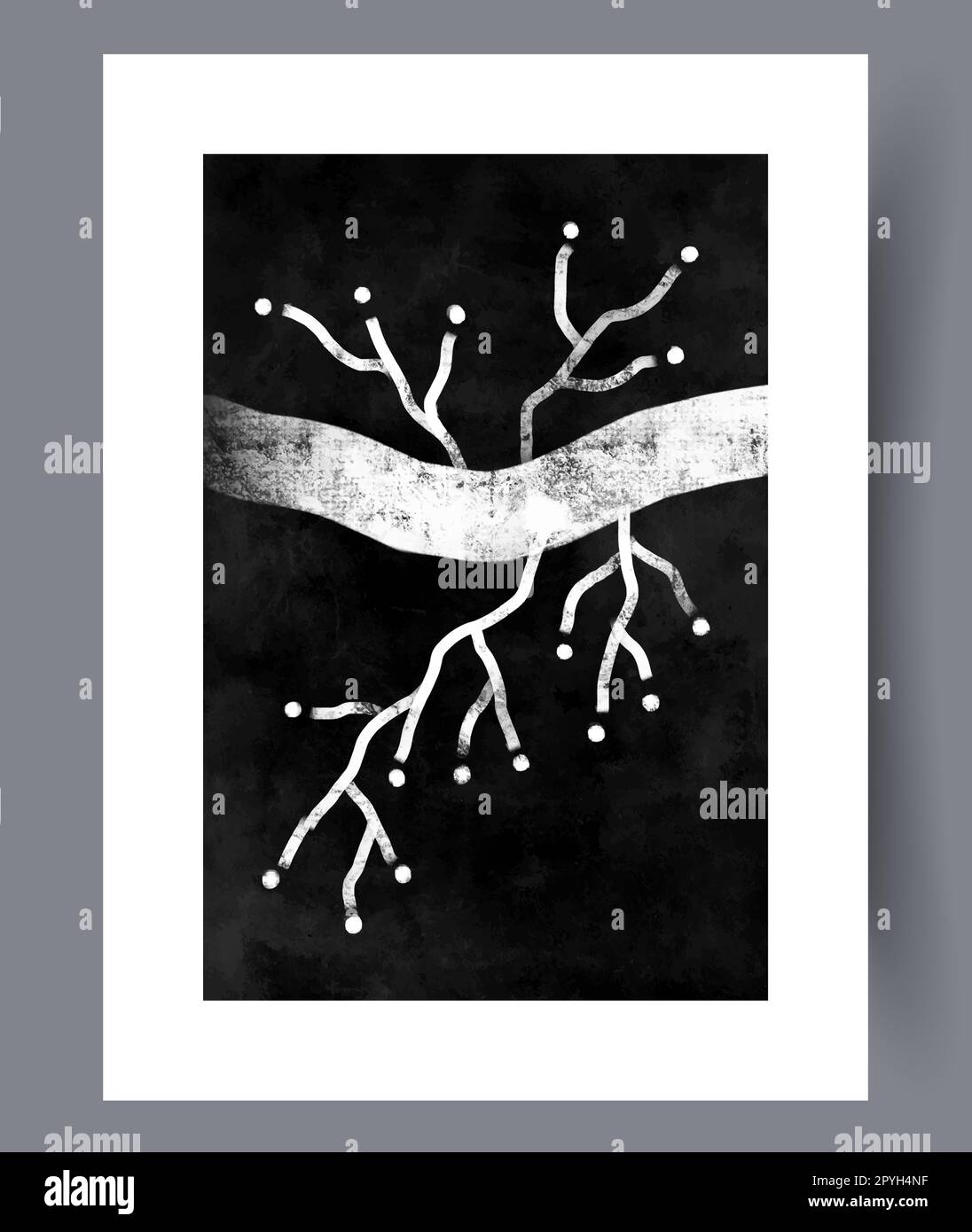 Abstract band creative template wall art print. Wall artwork for ...