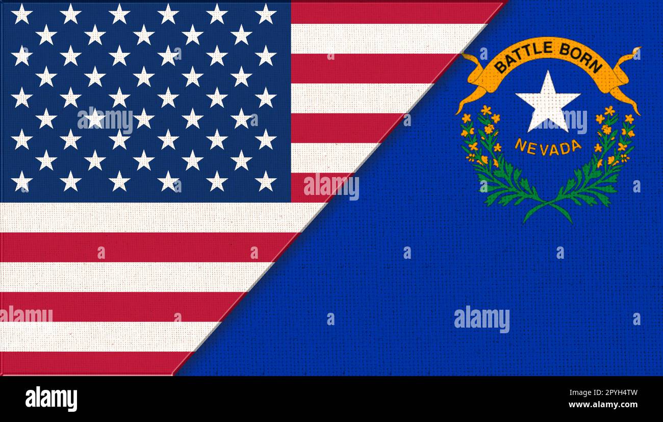 Flags of USA and Louisiana. collaboration of USA and Louisiana. Double ...