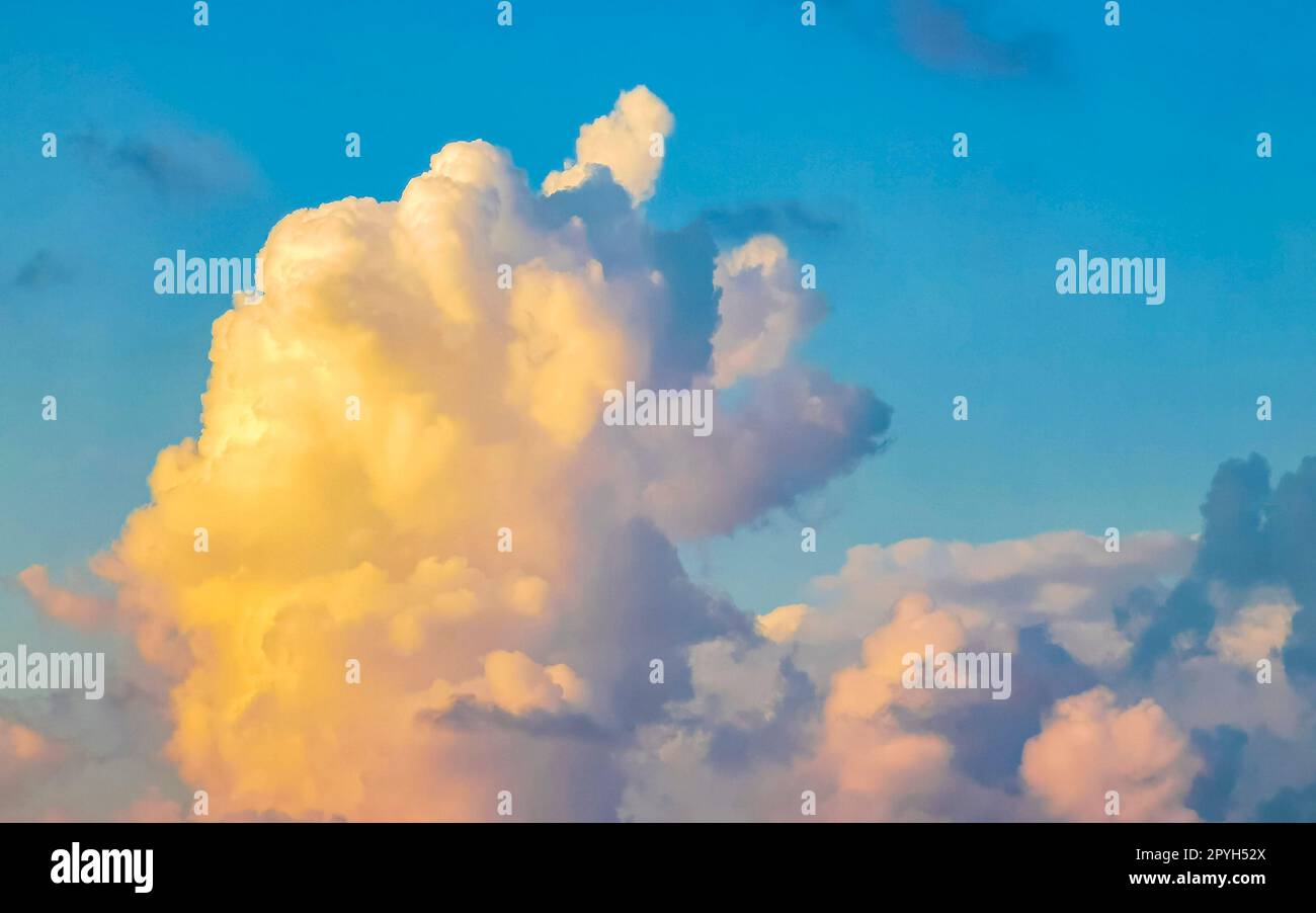 Explosive cloud formation cumulus clouds in the sky in Mexico Stock ...