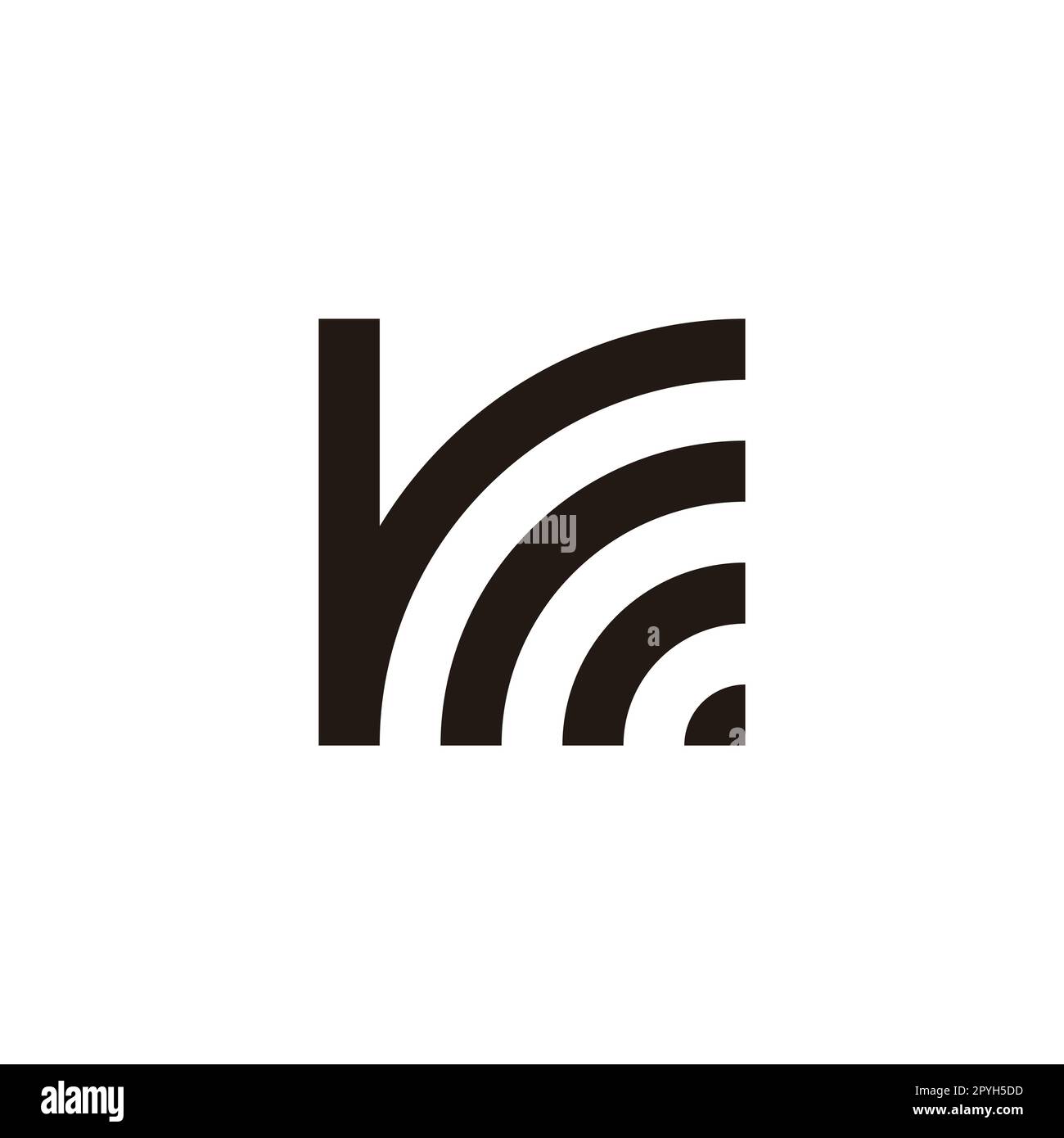 Letter r signal, lines geometric symbol simple logo vector Stock Vector ...