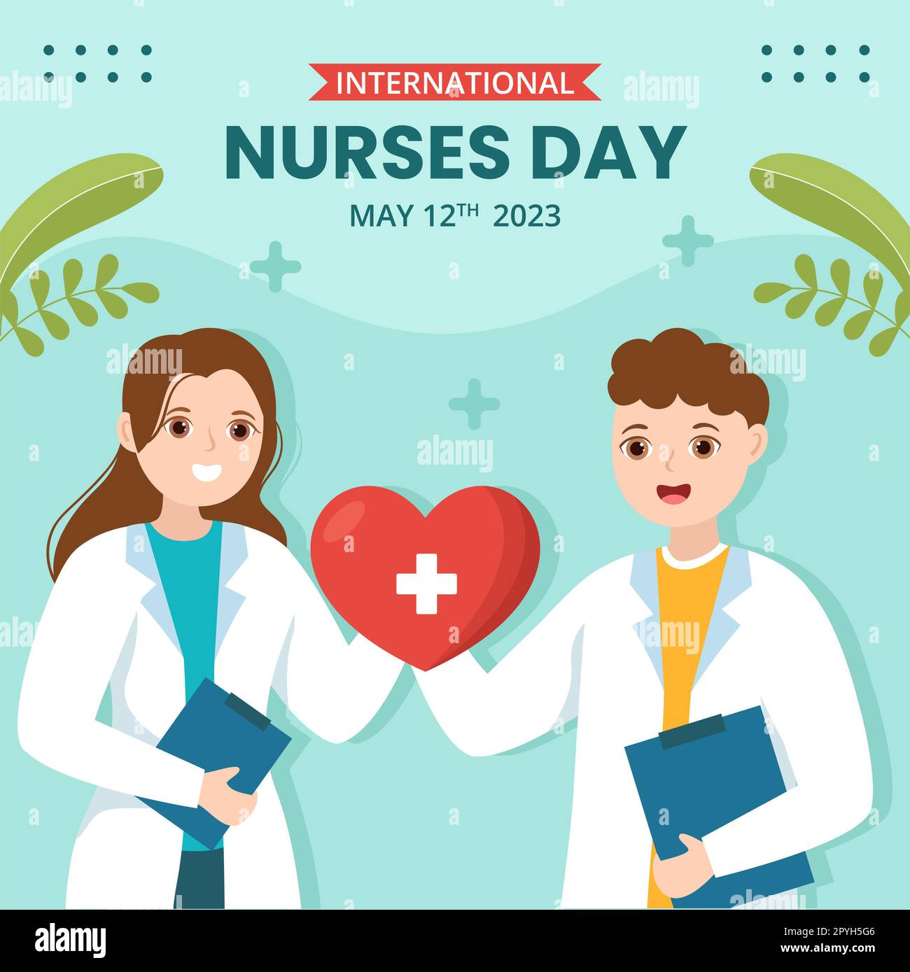 International Nurses Day Social Media Background Illustration Cartoon ...