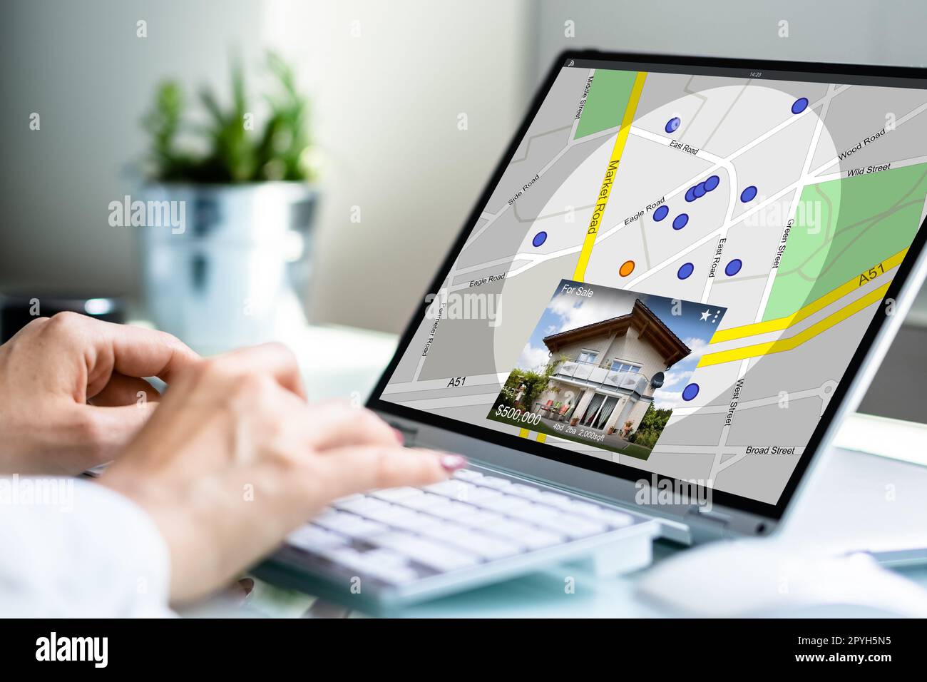 Online Real Estate Location Search Stock Photo - Alamy