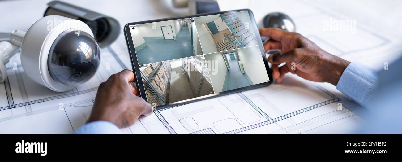 Alarm Intruder Video Monitoring Stock Photo - Alamy