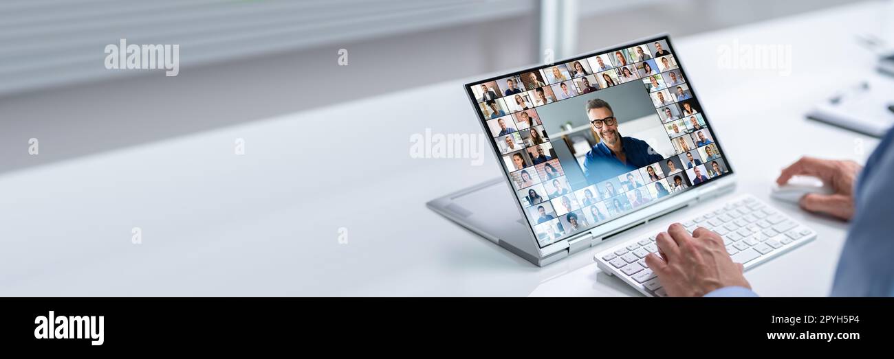 Video conference work webinar hi-res stock photography and images - Alamy