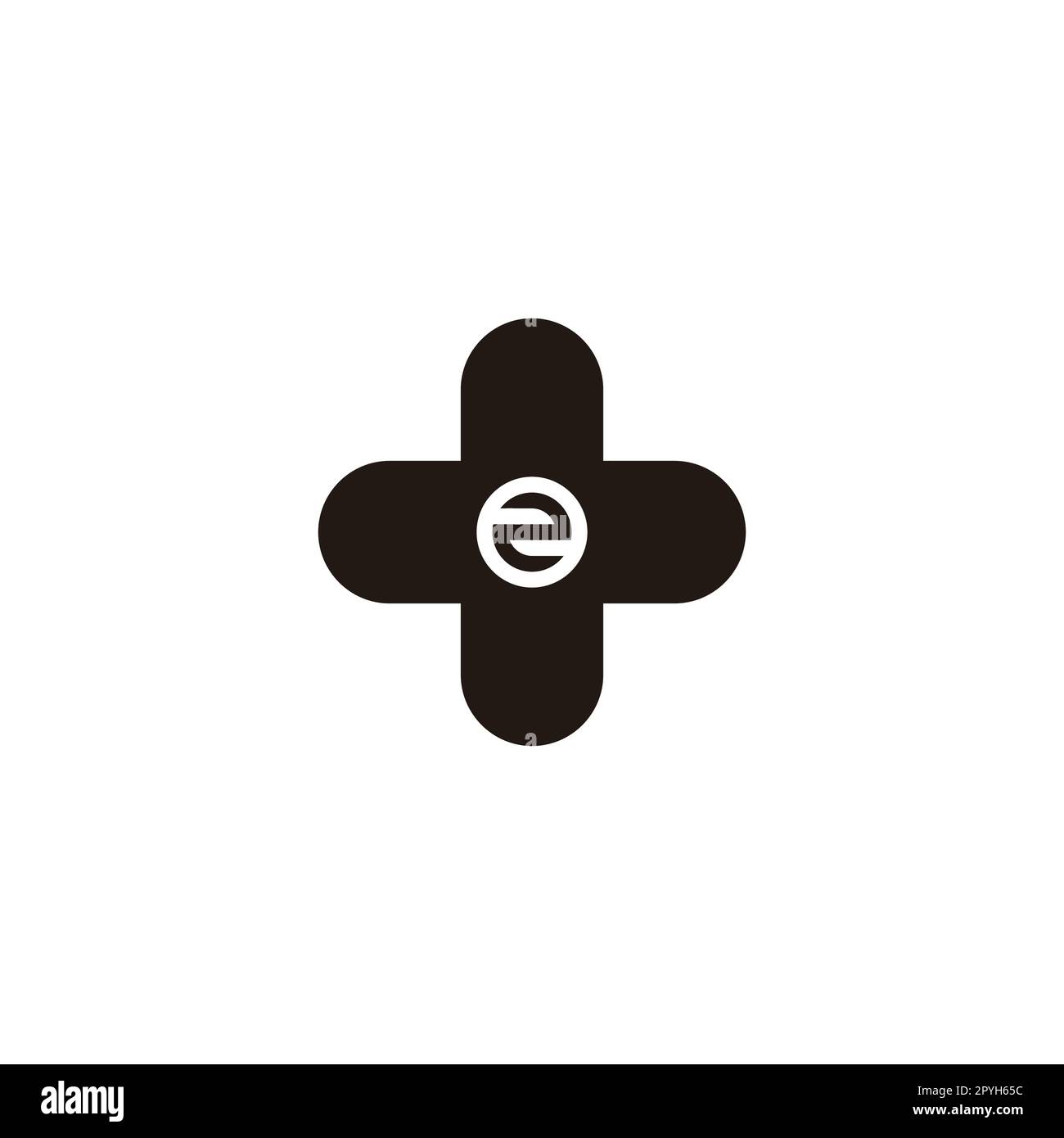 Number 2 plus geometric symbol simple logo vector Stock Vector Image ...