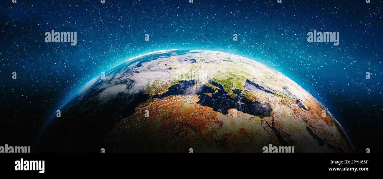 Planet Earth Europe geography. Elements of this image furnished by NASA ...