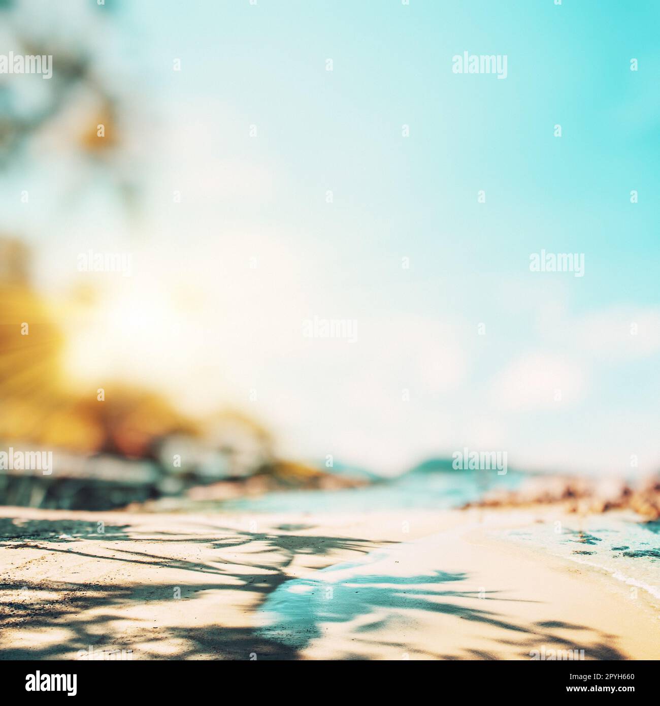 Tropical lost beach summer background Stock Photo - Alamy