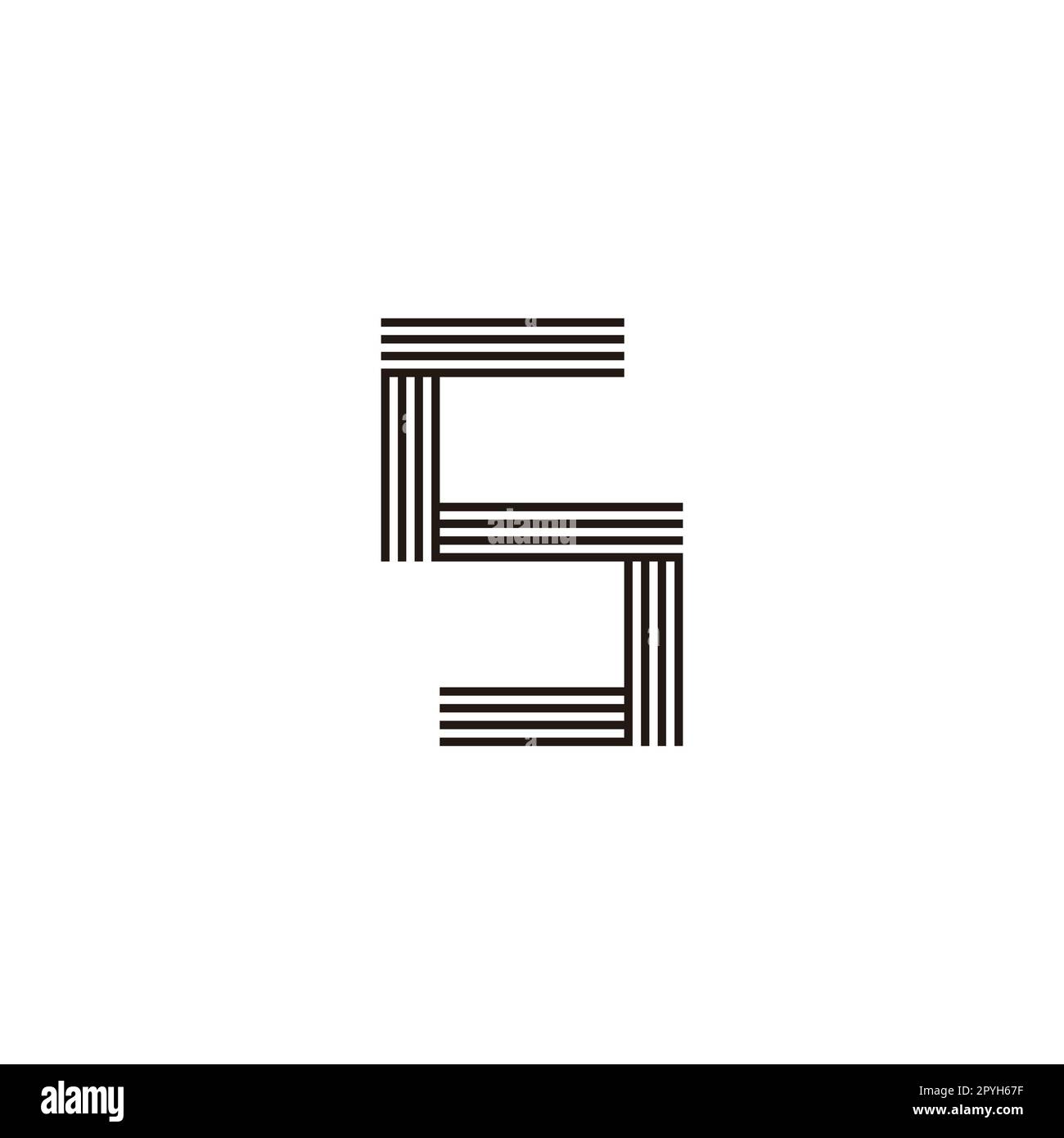 Letter S striped, fold geometric symbol simple logo vector Stock Vector ...